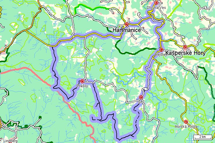 Dlouhá Ves - Prášily - Poledník - Srní - Dlouhá Ves | Vyletnik.cz