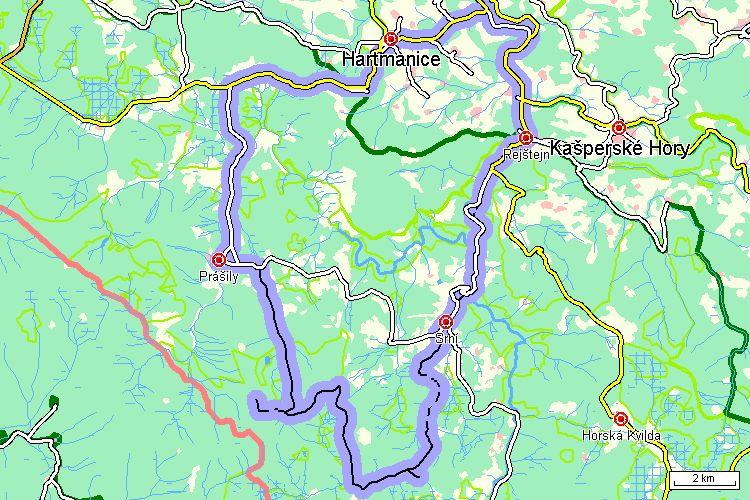 Rejštejn - Srní - Poledník - Hartmanice - Rejštejn - Cyklotrasa ...