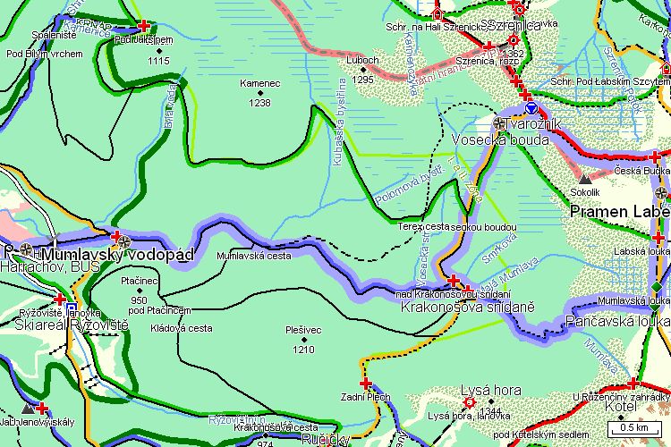 Harrachov Turistická Mapa - Mapa